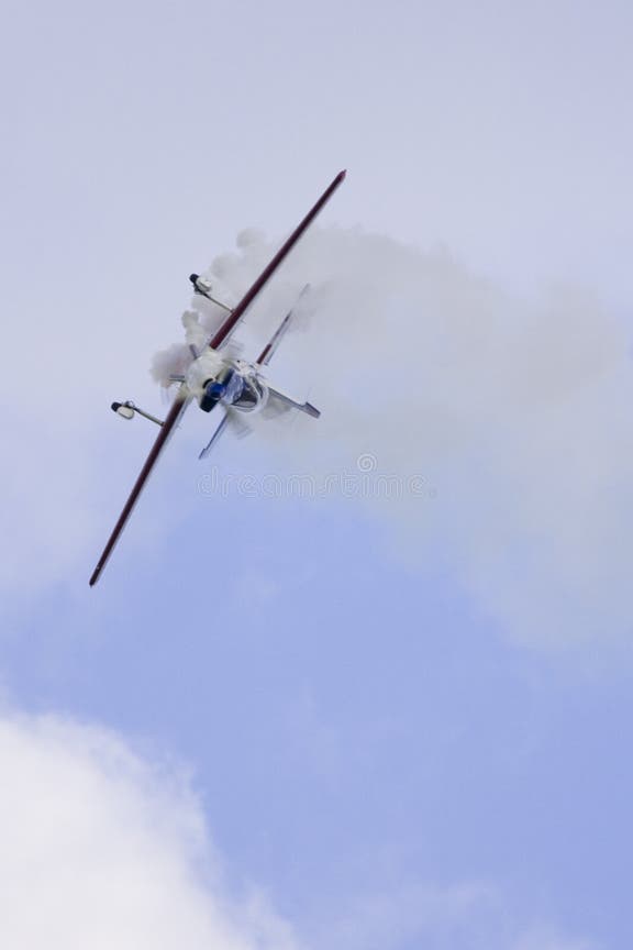 Aerobatic airplane stock image. Image of fight, inverted - 12830049