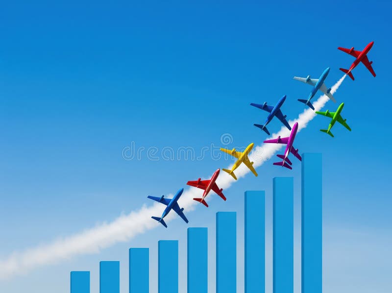 Aerobatic Airplanes Create Visual Graph in Sky Indicating Success ...