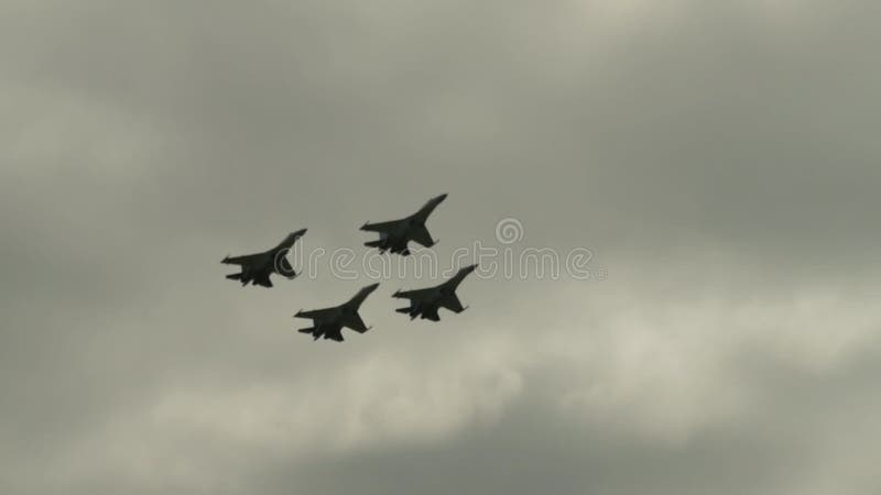 Flight of Four Fighter Jets Stock Footage - Video of aircraft, industry ...