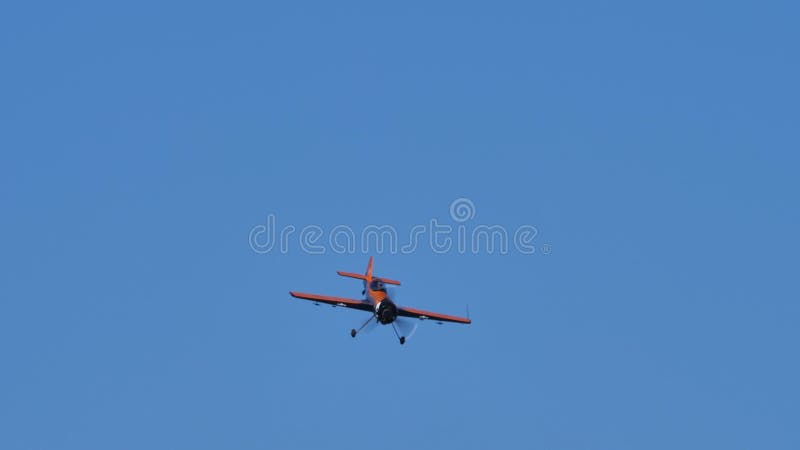 Aerobatic Plane Performs a Four Points Roll, Basic Aerobatic Maneuver ...
