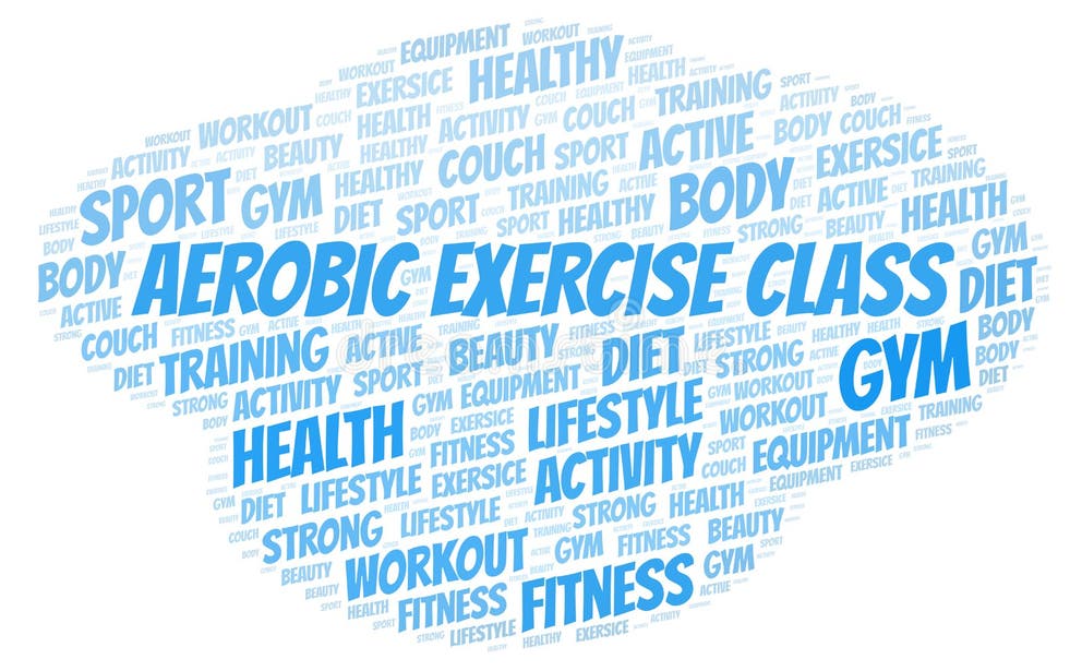 Aerobic Exercise Class Word Cloud. Wordcloud Made with Text only Stock ...