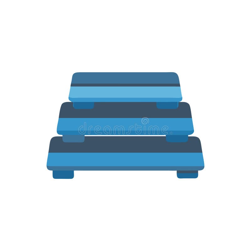 Aerobic Step Platform Icon for Fitness Training Stock Photo ...