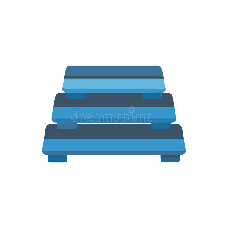 Aerobic Step Platform Icon for Fitness Training Stock Illustration ...