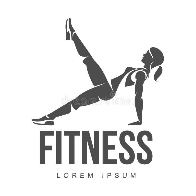 Aerobic workout logo stock illustration. Illustration of exercise ...