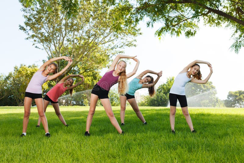 People Doing Flexibility Exercises Stock Image - Image of exercise ...