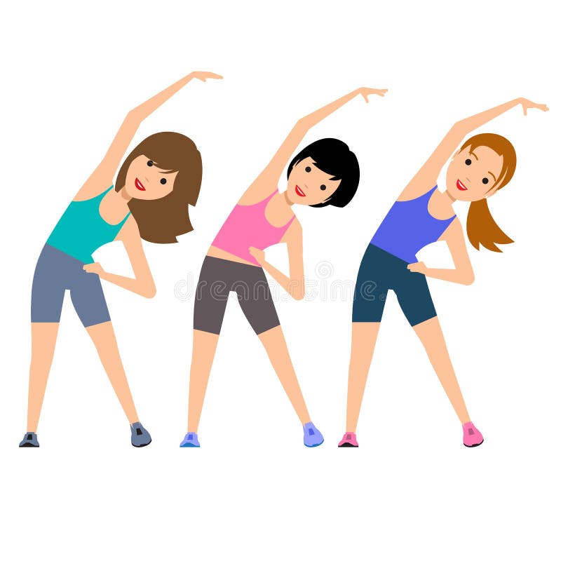 Aerobics. Train Create a Beautiful Figure Stock Vector - Illustration ...