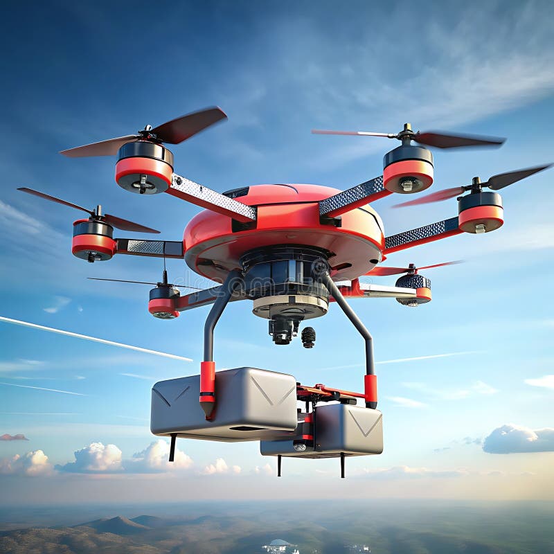 Futuristic Aerobotics Drone Stock Image - Image of control, airshow ...