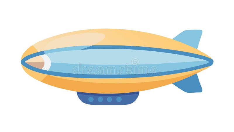 Aerodynamic Blimp: Streamlined Airship Design, Vector Design Generative ...