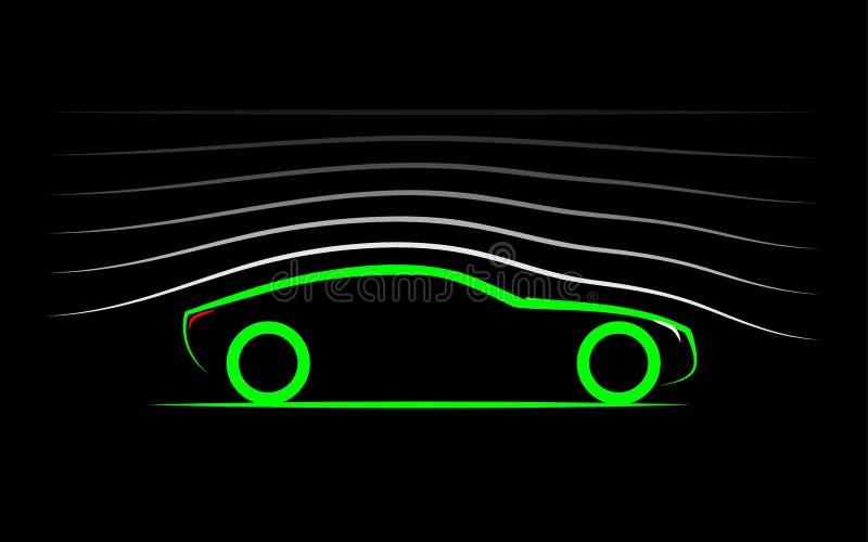 Aerodynamics of the car stock vector. Illustration of luxury - 50651223