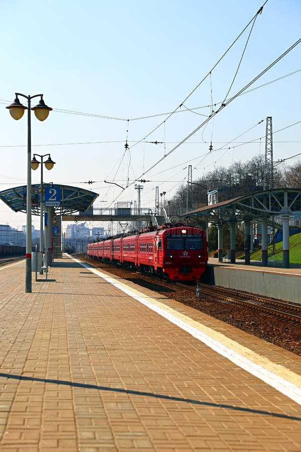 Aeroexpress Electric Train Russian Railways in Moscow Editorial Stock ...