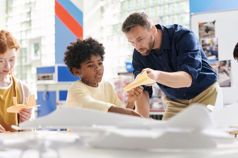 Aeromodeling Class in School Stock Image - Image of task, physics ...