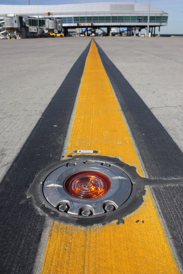 Light on taxiway stock image. Image of ground, navigation - 35982667