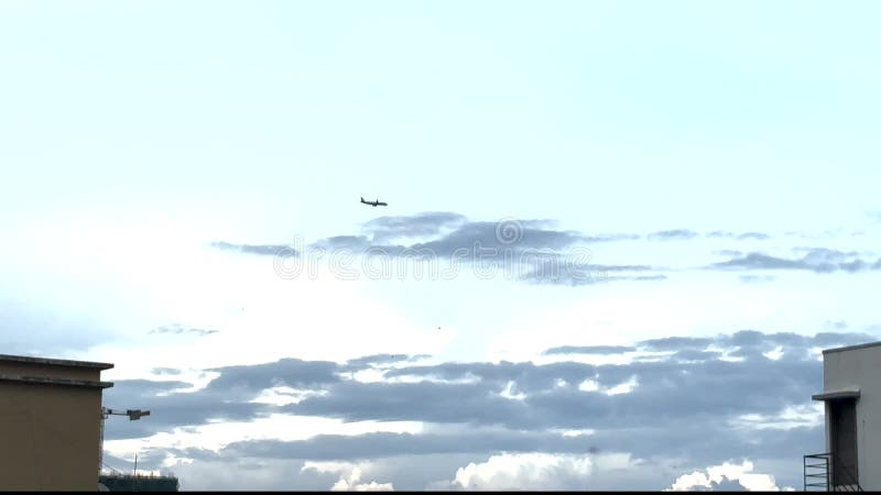 Aeroplane Flying High in the Indian Sky Stock Footage - Video of ...