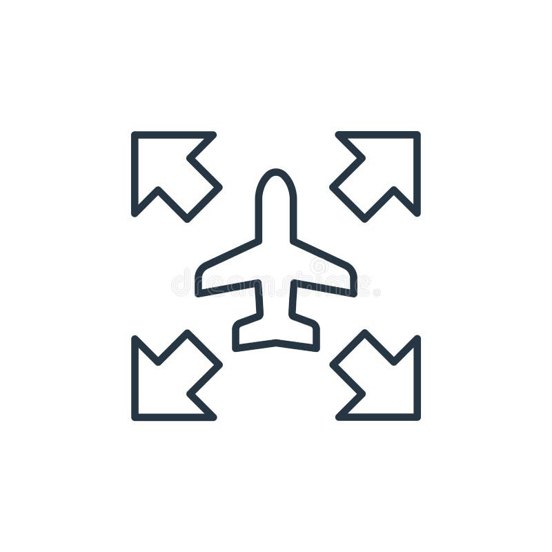 Aeroplane Icon Vector from Flying Concept. Thin Line Illustration of ...