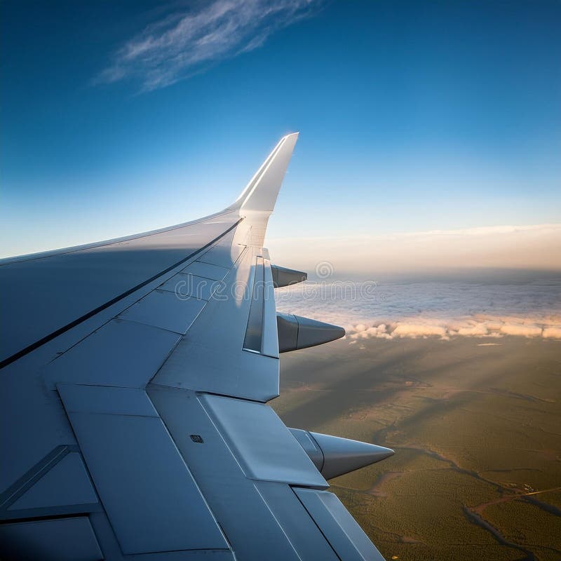 Aeroplane Side with Wings, AI Generated Stock Illustration ...