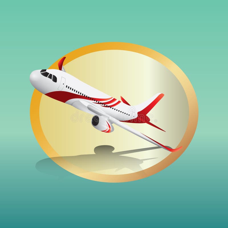 Aeroplane. Vector Illustration Decorative Design Stock Vector ...