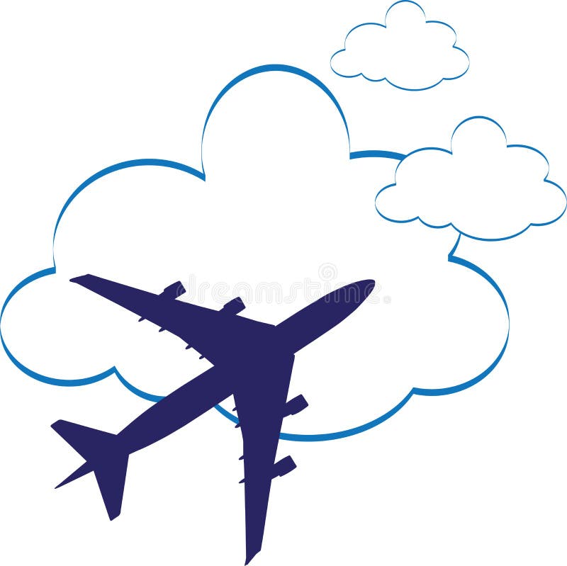 Aeroplano stilizzato illustrazione vettoriale. Illustrazione di ...