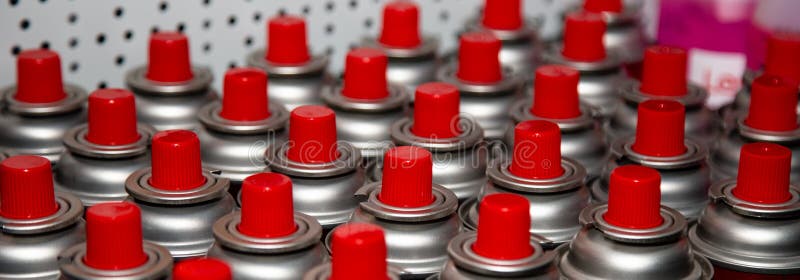 Cans with bright colors stock image. Image of creativity - 15463695