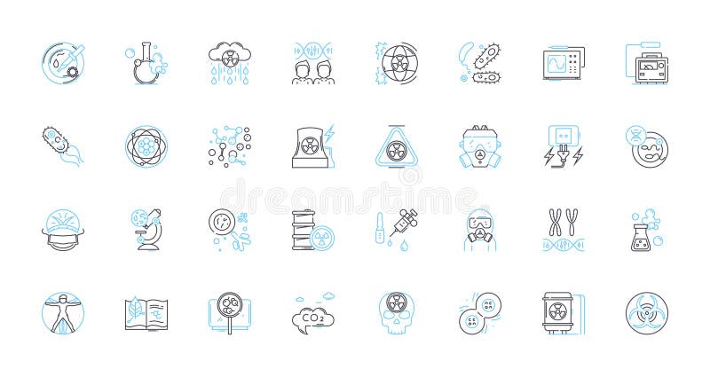 Aerospace Engineering Linear Icons Set. Avionics, Propulsion ...