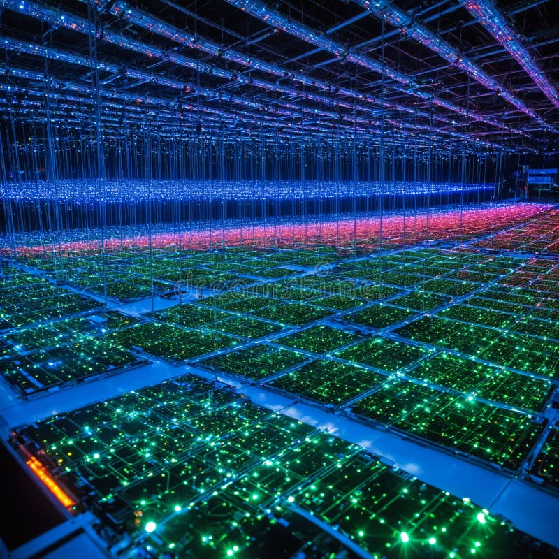 Aerospace Facility ? Laser Tile Matrix (6 Stock Photo - Image of ...