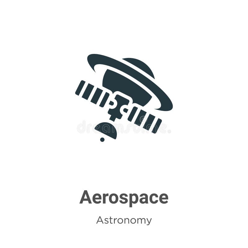 Aerospace and Astronomy Glyph Design Icon Set. Stock Illustration ...