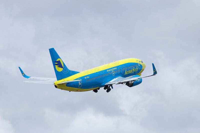 AeroSvit Boeing 737 editorial stock image. Image of flight - 74960919
