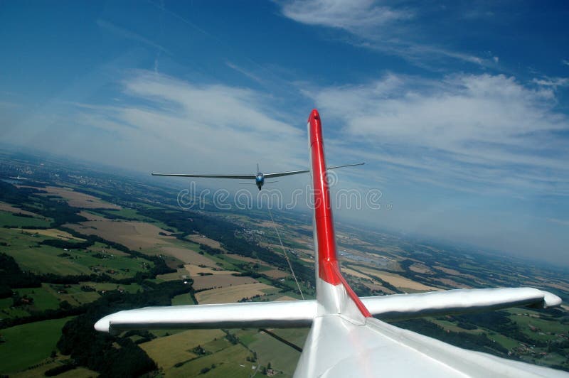 Aerotow flight stock image. Image of blanik, aerotow - 17665773