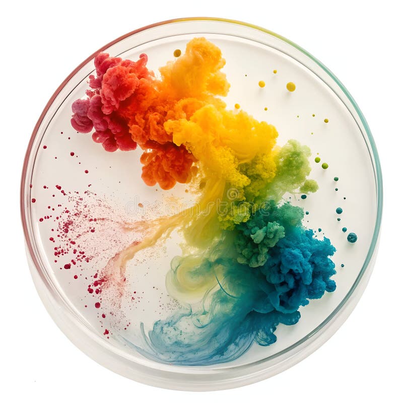 Aesthetic Abstract Chromatography Art Element on White Background ...