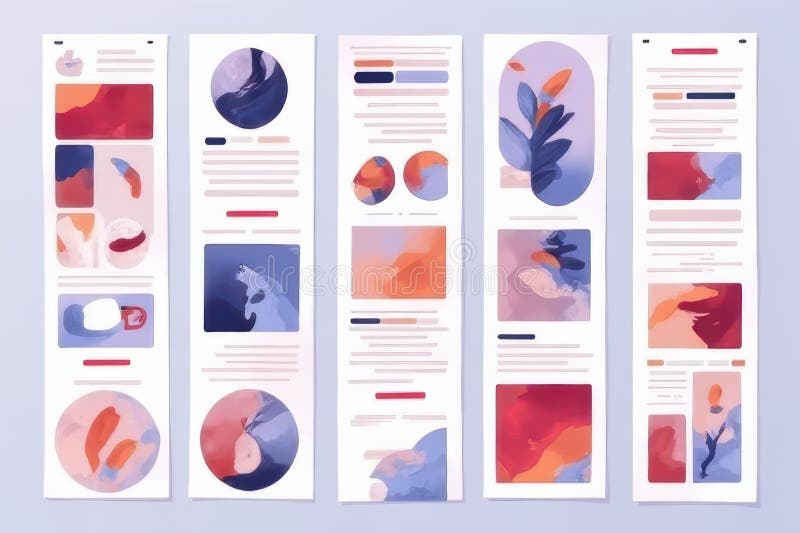 Aesthetic Analysis of Landing Page Design Elements Stock Illustration ...