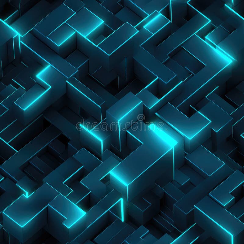 Aesthetic Background with Abstract Cyan Color Neon Stock Illustration ...