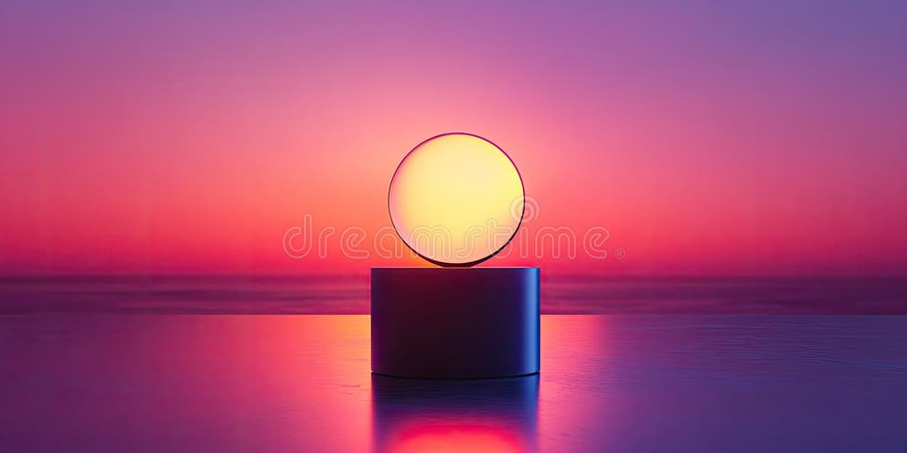 Aesthetic Background with Gradient Sunset Projector Lamp Effect, Soft ...