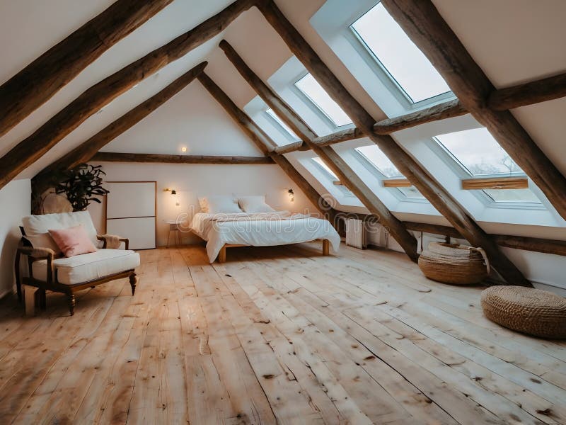 Aesthetic and Elegant Attic Stock Illustration - Illustration of ...