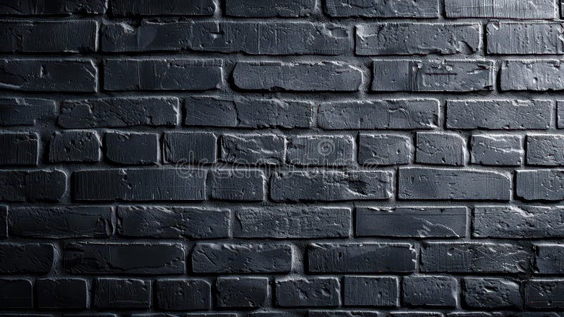 Aesthetic Black Brick Wall Texture for Design Projects in a Dark, Moody ...