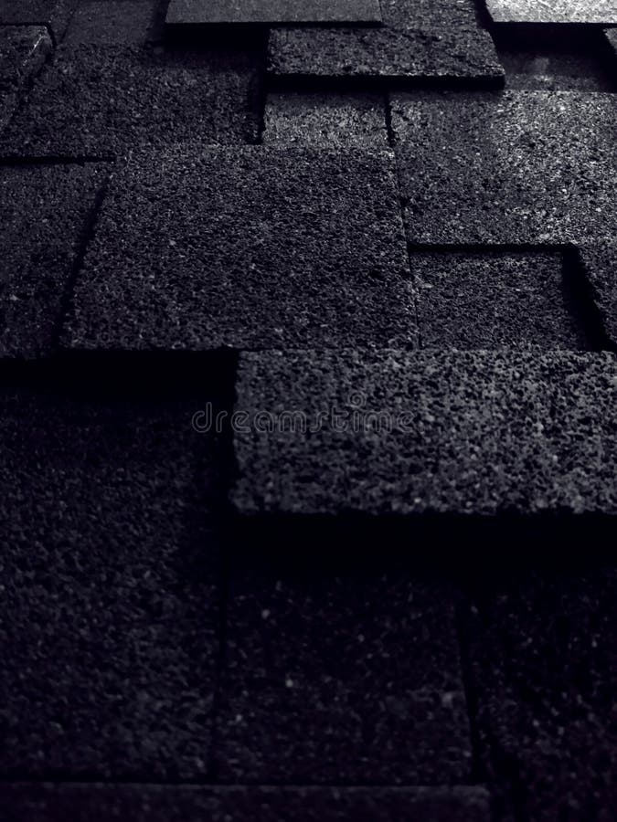 Aesthetic Black Square Stone Wall Stock Image - Image of square ...