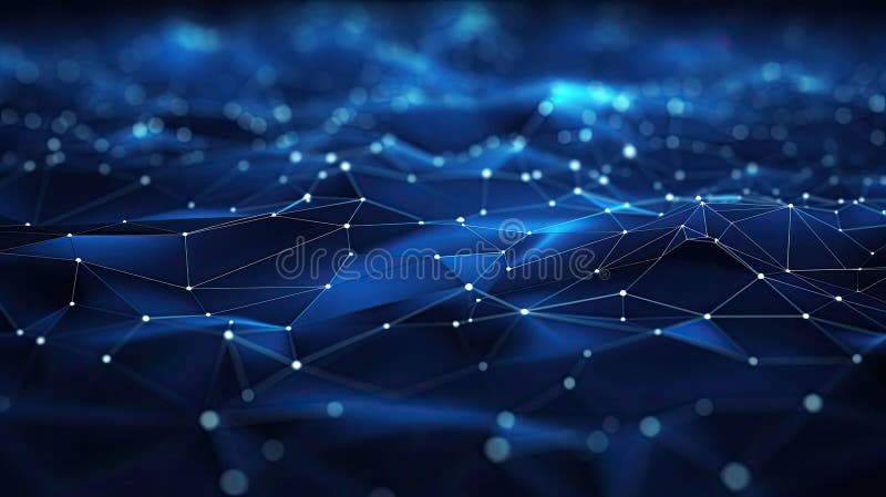 Aesthetic Blue Technology Background Stock Illustration - Illustration ...