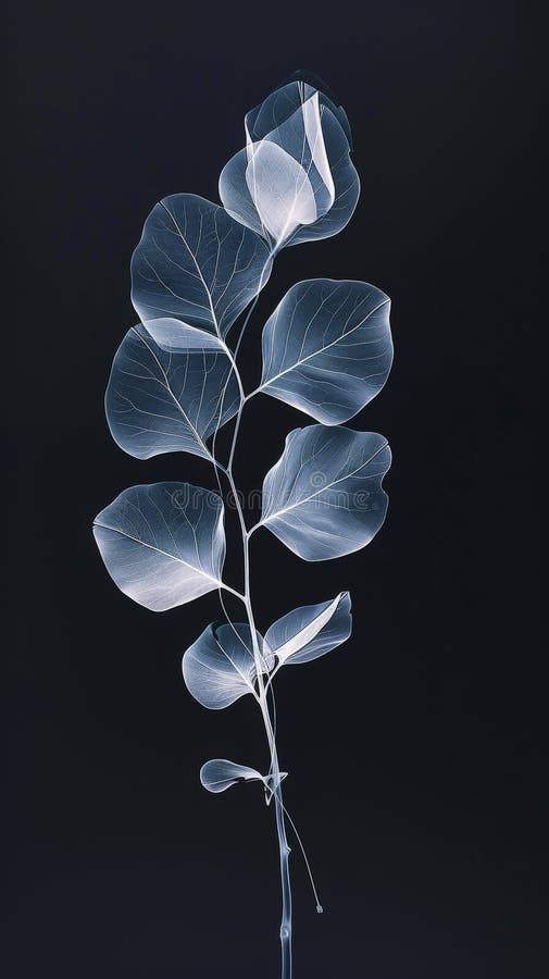 Aesthetic Botanical X-ray of Leaves. Harmonious Forms. Minimalism ...