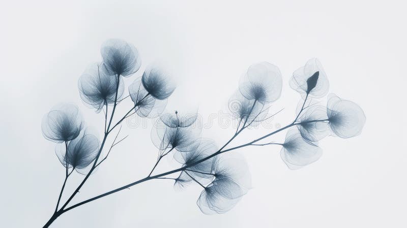 Aesthetic Botanical X-ray of Leaves. Harmonious Forms. Minimalism ...