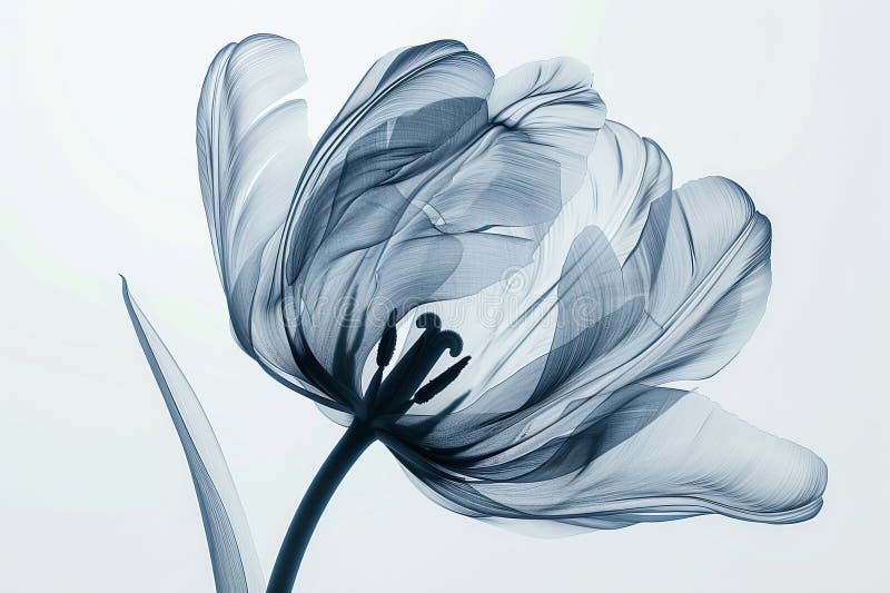 Aesthetic Botanical X-ray of Tulip Stock Photo - Image of holland ...
