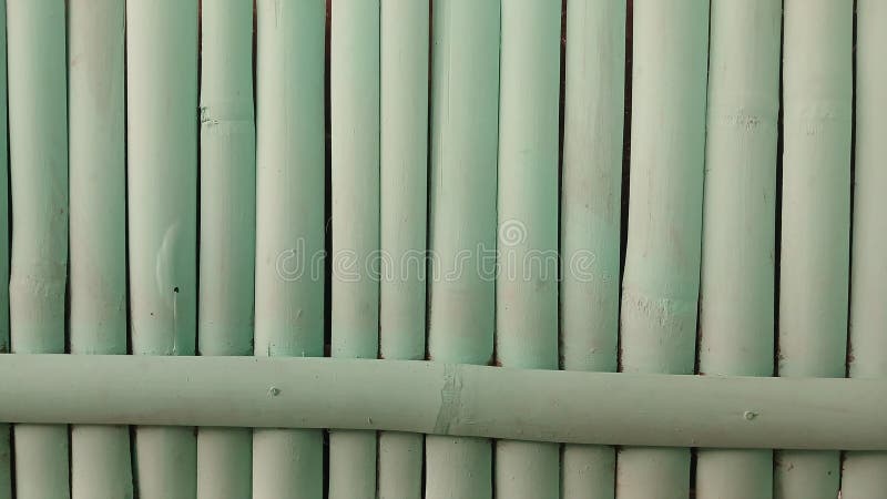 The Aesthetic Charm of Mint Green Painted Woven Bamboo Stock Image ...