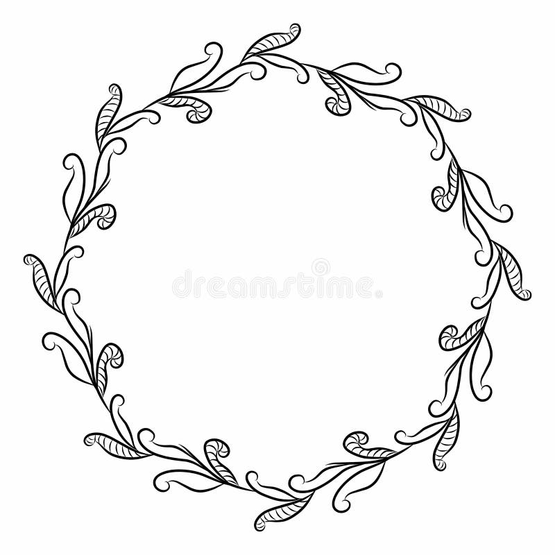 Aesthetic Circle Frame Etnic Illustration Stock Image Illustration Of