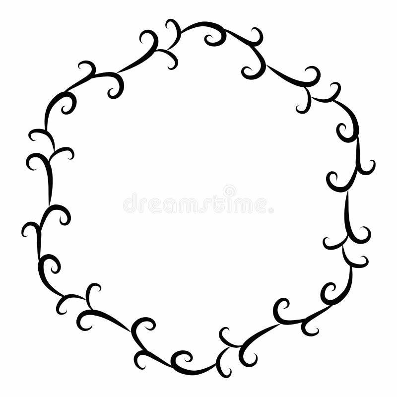 Aesthetic Circle Frame Etnic Illustration Stock Image Illustration Of
