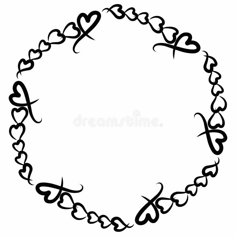 Aesthetic Circle Frame Etnic Illustration Stock Image Illustration Of