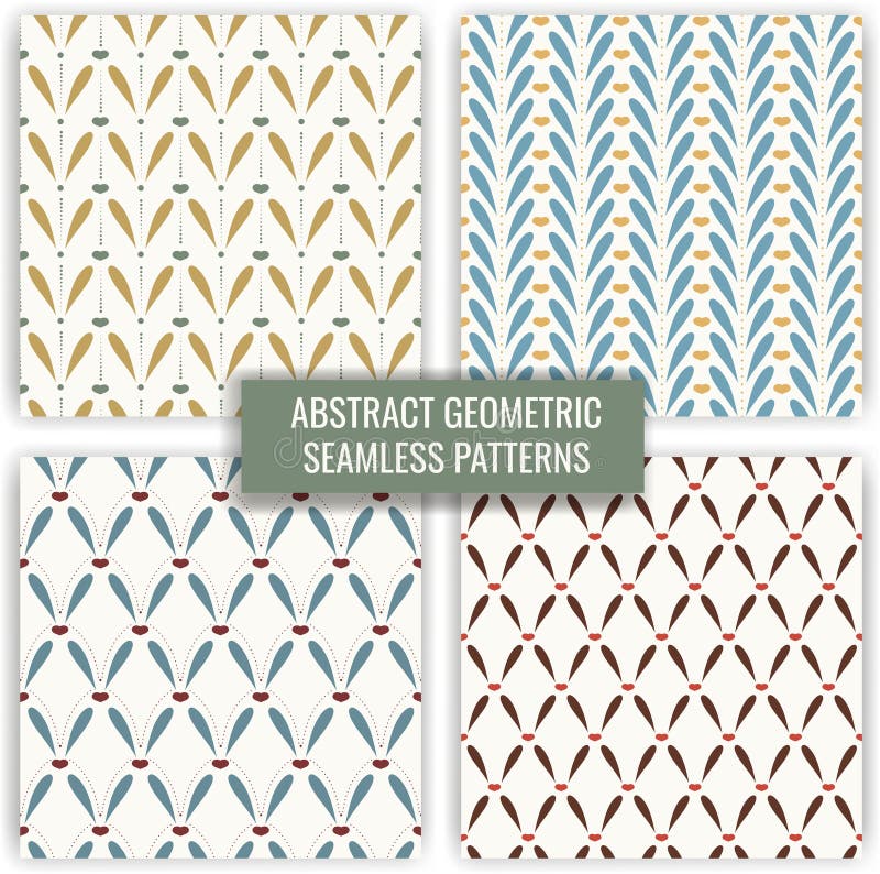 Aesthetic Contemporary Seamless Pattern with Abstract Elements ...