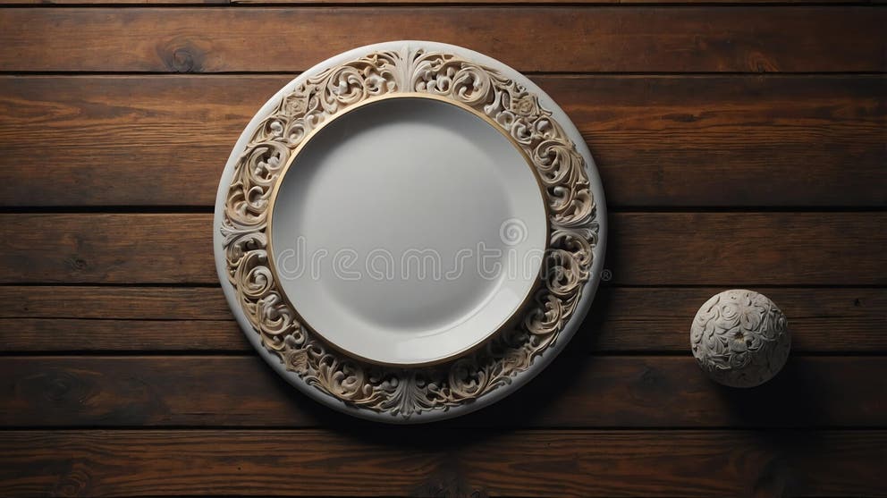 Aesthetic 3d Elements Plate Design Art Top Vi Ai Generated Stock Illustration - Illustration of ...