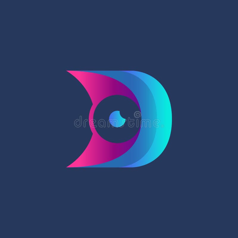 Aesthetic D Monogram Logo stock vector. Illustration of abstract ...