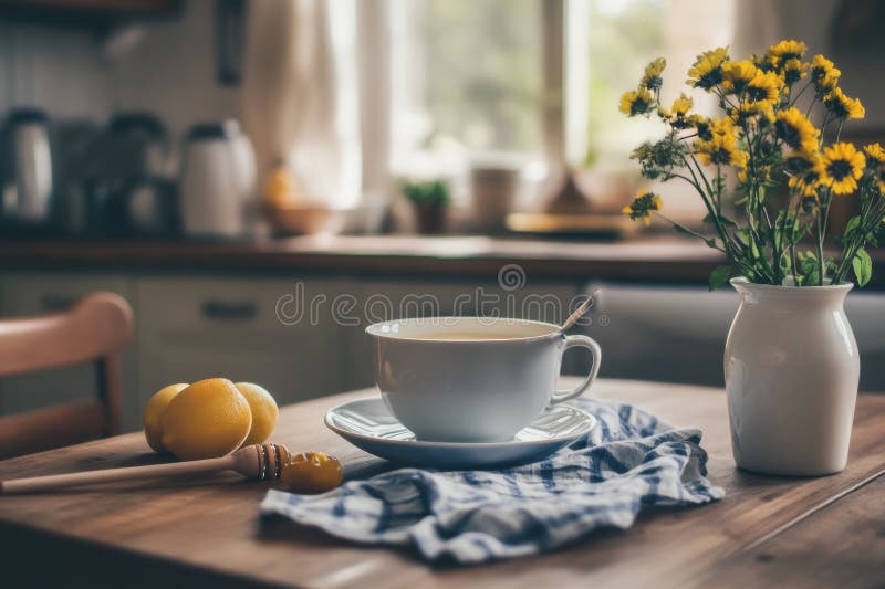 Aesthetic Display of Milk and Honey Elegantly Arranged on a Modern ...