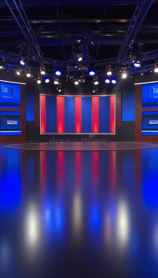 Aesthetic Empty Tv Talk Show Studio View from Head To Knees, Featuring ...