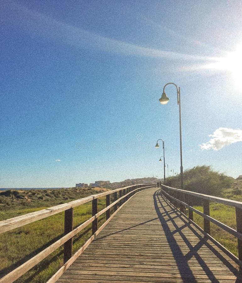 Aesthetic, Film Wooden Path Stock Image - Image of road, sunlight ...