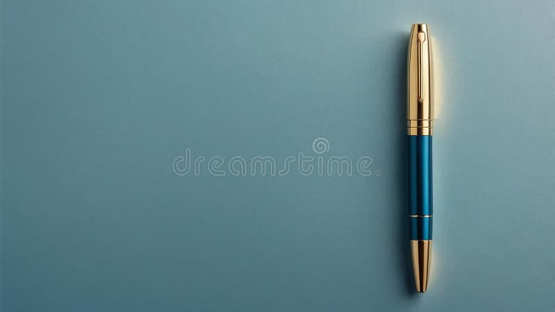 Aesthetic Generic Slim Gold Pen Vertically Isolated in Ai Generated ...
