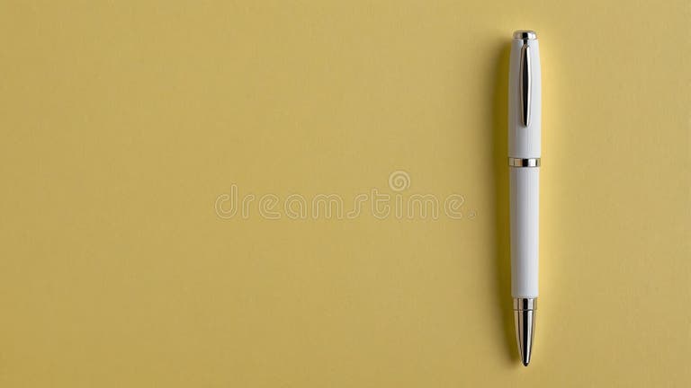 Aesthetic Generic Slim White Pen Vertically Isolated I Ai Generated ...